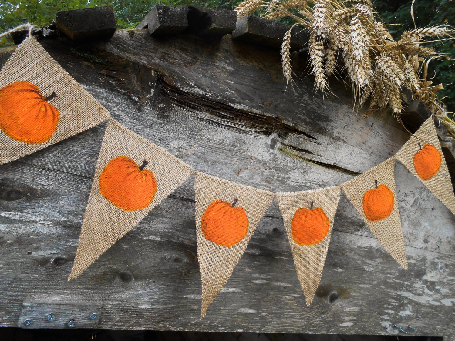 Pumpkin Banner Autumn Decor Pumpkin Garland Pumpkin Bunting
