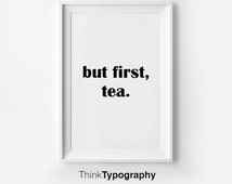 Popular items for but first tea on Etsy