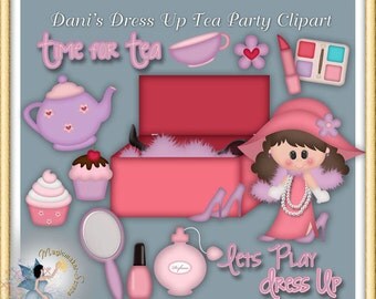 Tea party clipart | Etsy