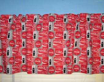 Coca cola valance | Etsy