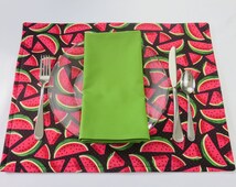 Popular items for watermelon placemats on Etsy