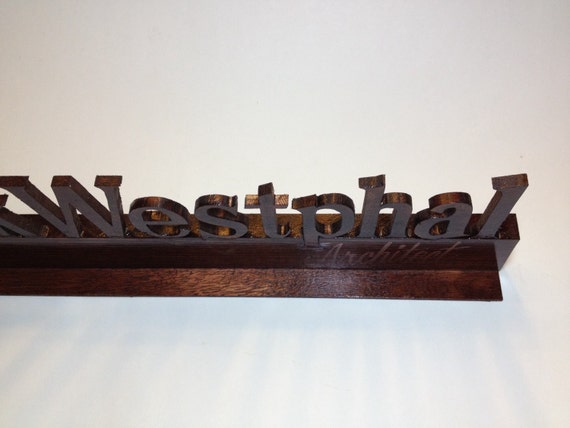 Wood Name Plate by JazzcordionDesigns on Etsy