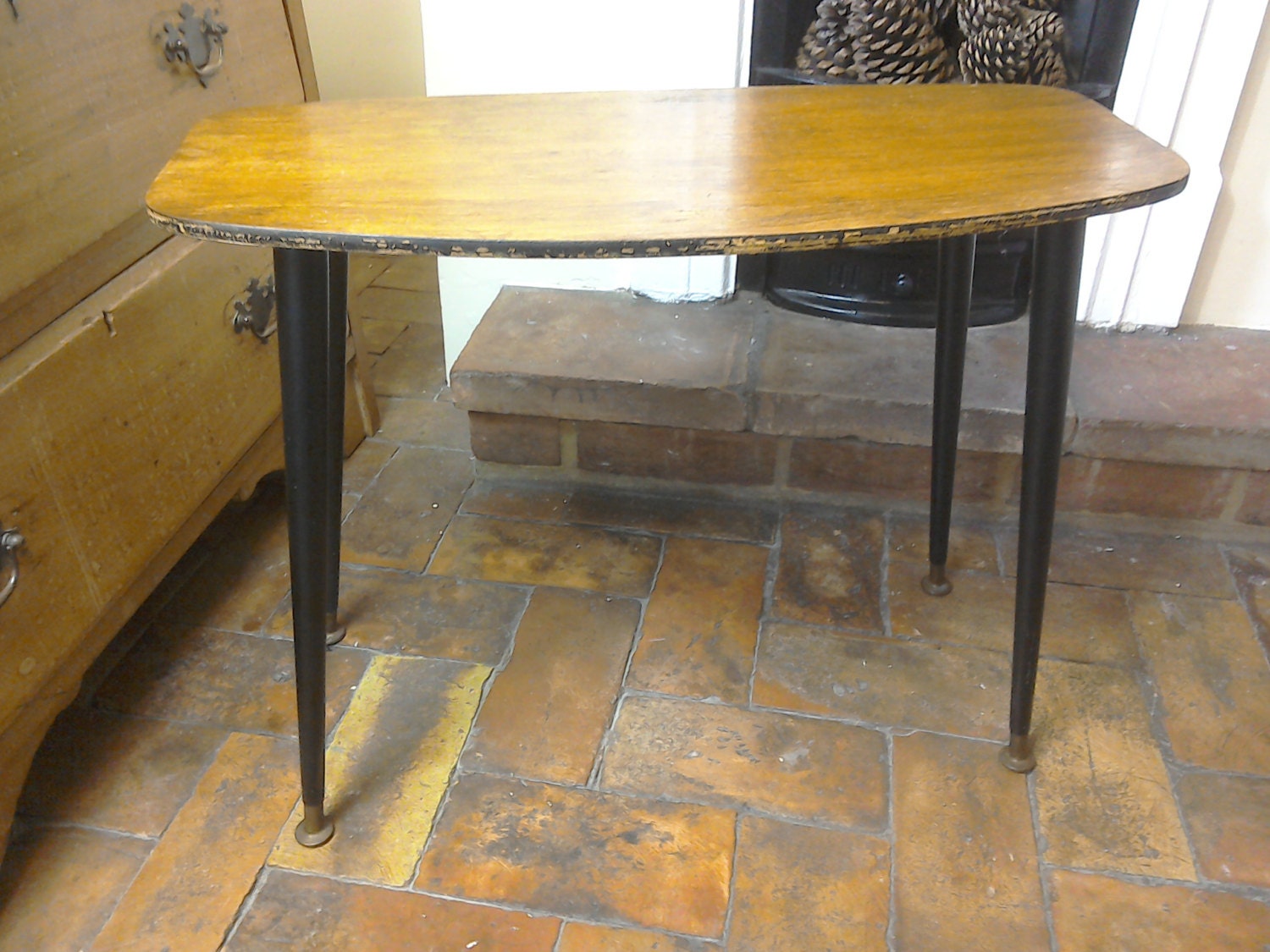 Vintage Retro 1950s Mid Century Ply Wood Coffee Side End Table Dansette ...