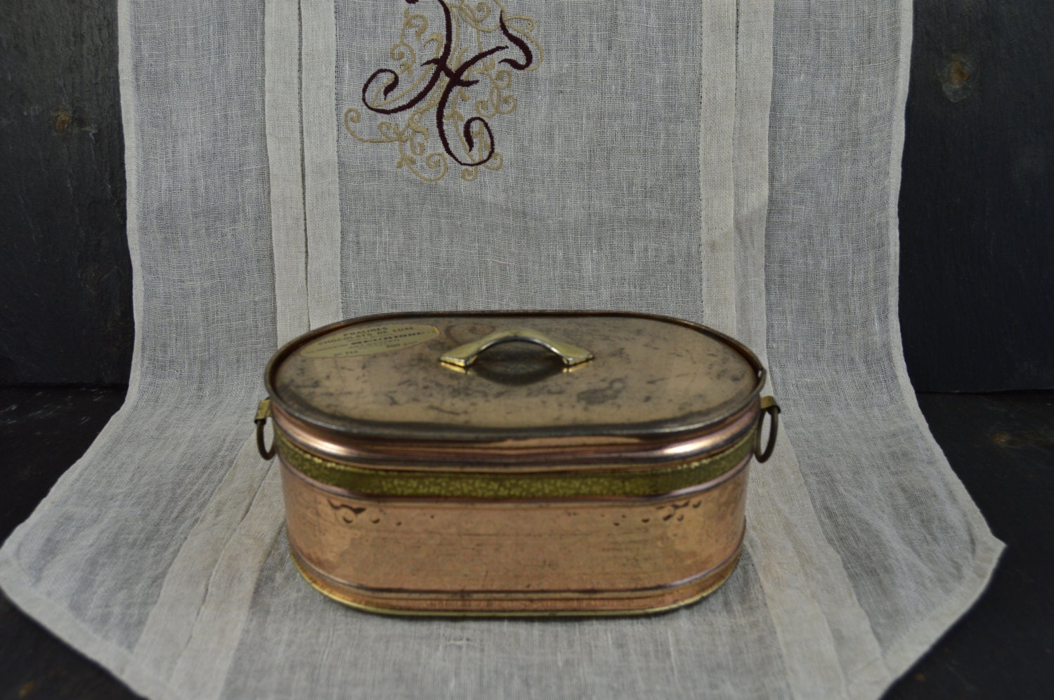 Vintage oval copper Storage with handles – Haute Juice
