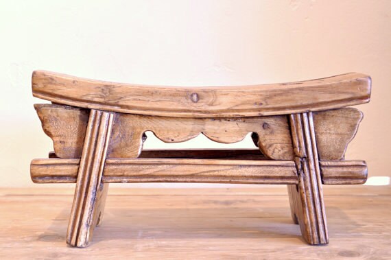 Antique Prayer Stool, Vintage Chinese Stool or Shelf – Haute Juice