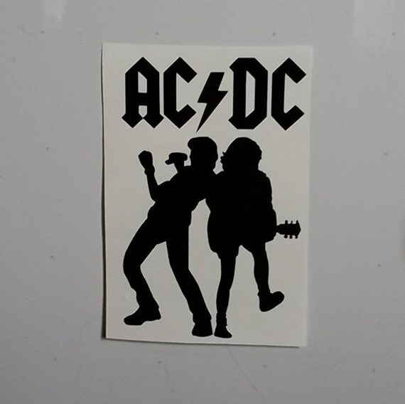 Items similar to AC/DC Silhouette Vinyl Decal Sticker on Etsy