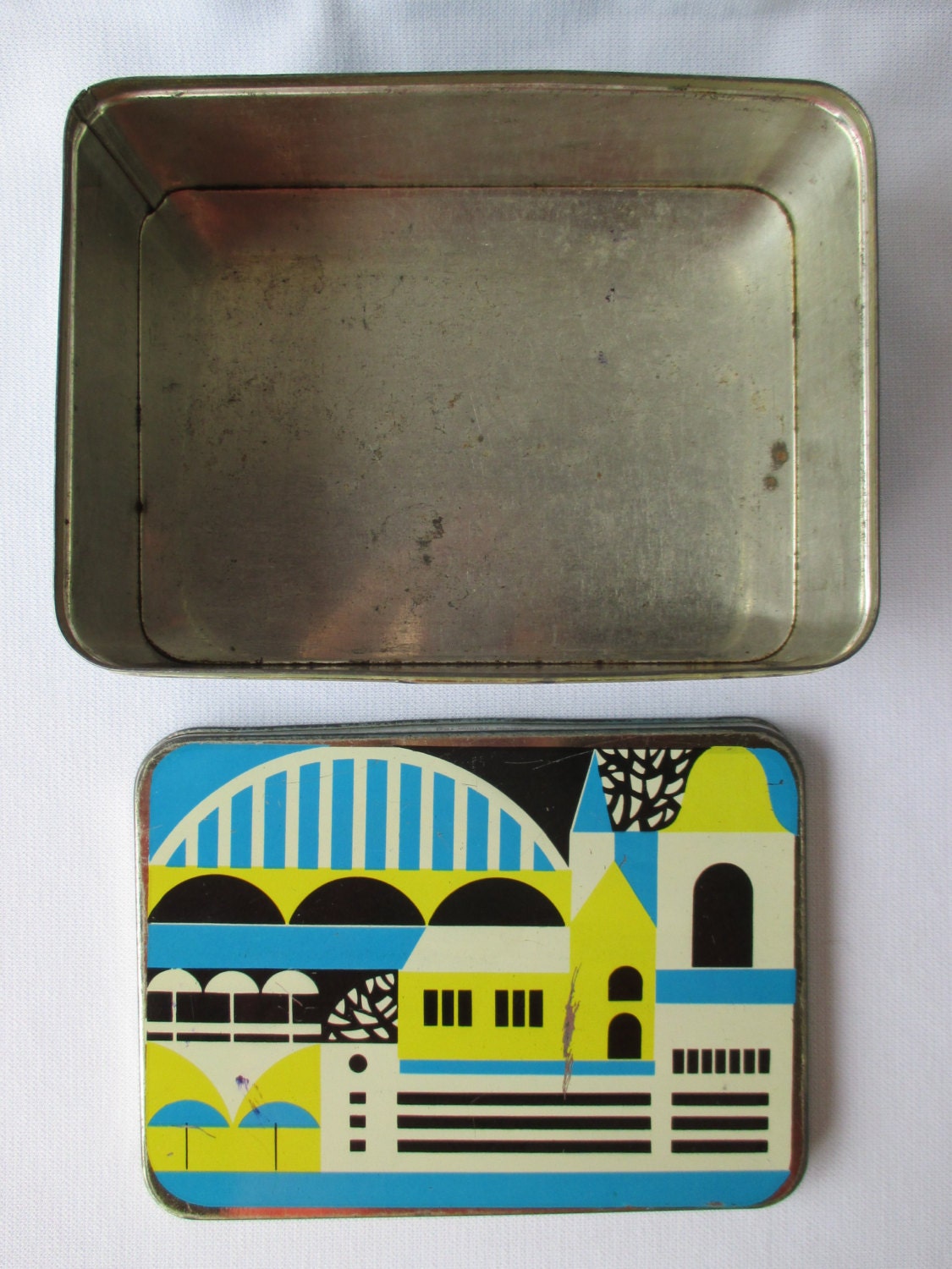 Vintage Metal Box from USSR era Soviet Union, Old Soviet Tin Container ...