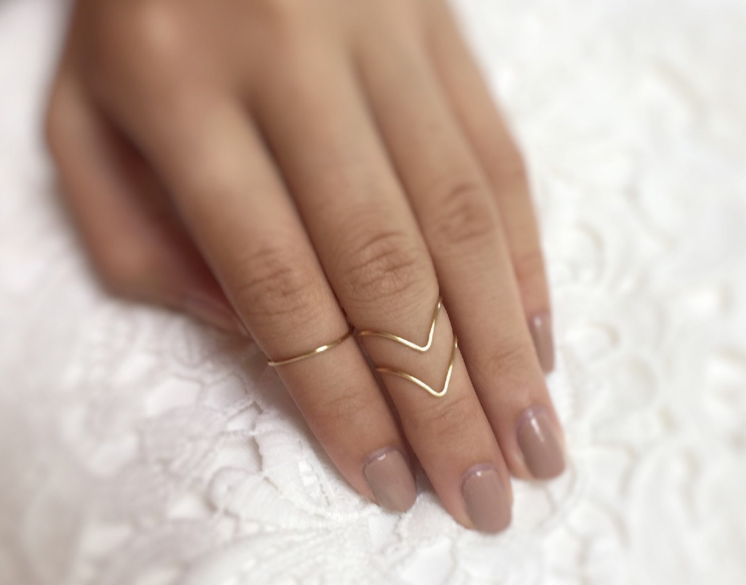 Gold Knuckle Ring Set // knuckle ringsmidi knuckle