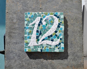 Mosaic house number | Etsy