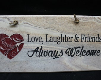 Welcome friends sign | Etsy