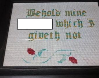 Vulgar cross stitch | Etsy
