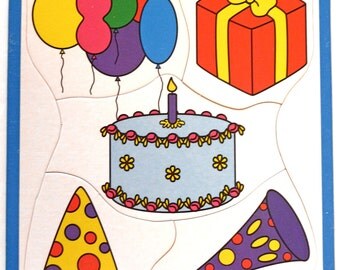 Birthday cake puzzle | Etsy