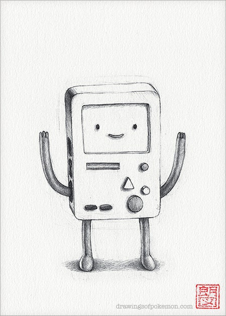 BMO 5 x 7 print adventure time drawing art artwork