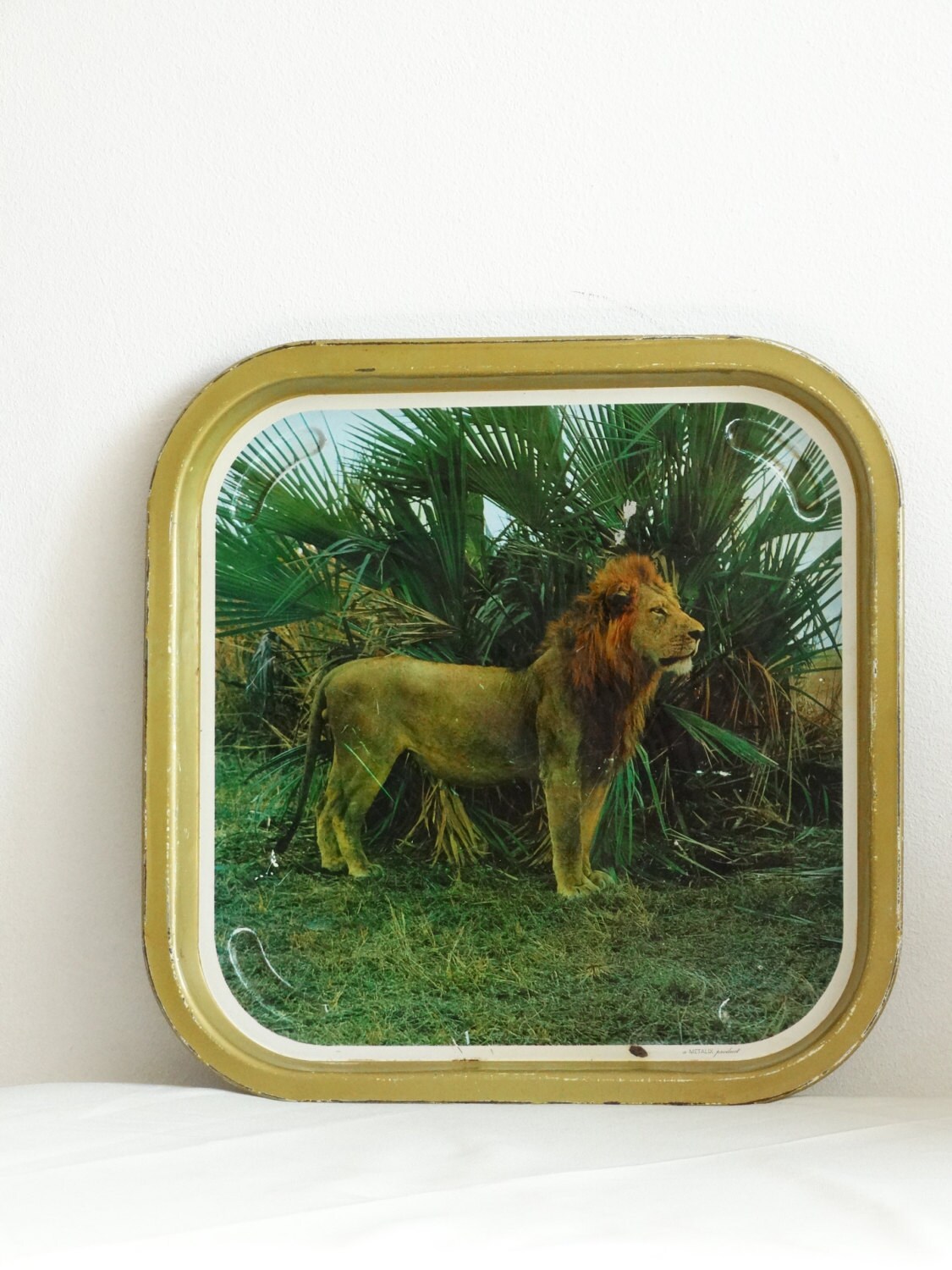 Vintage Metal Tray // Retro Tray // Lion Decor – Haute Juice