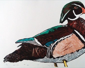 Reduction linocut | Etsy