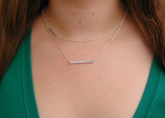 Layering Necklace Set Delicate Silver Layer Necklaces