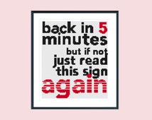 Unique be right back sign related items | Etsy