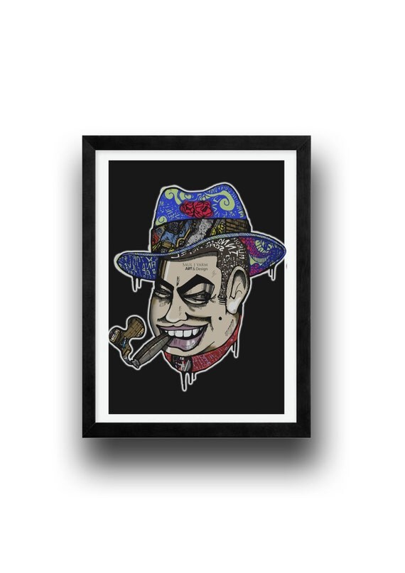 Items similar to Al Capone Art print, gangster wall art, capone prints ...