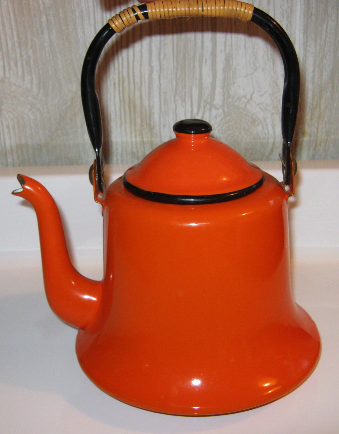 Vintage Orange Enamel Ware Tea/Coffee Kettle Japan – Haute Juice