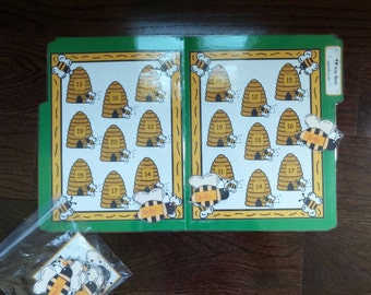 Fireman Friends Counting 1-12 Math File Folder Game Center