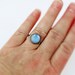 Blue Moon Ring Silver Blue Stone Ring Adjustable Rings