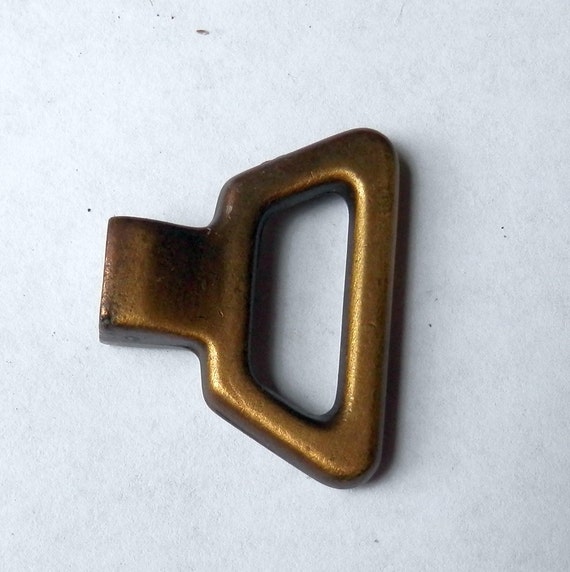 vintage mock key pull antique brass