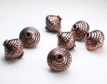 Copper Beads 144 Solid Copper 5mm Bicone Beads Bright Copper