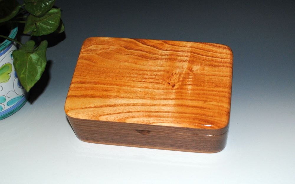 Handmade Walnut Wood Stash Box, Keepsake Box, Jewelry Box or Desk Box ...