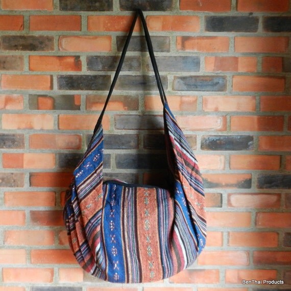 Hand Woven Cotton Shoulder Bag Backpack Crossbody Messenger