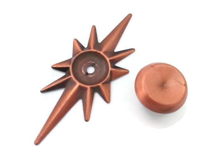 Vintage Atomic Star Back Plate and knob – Starburst MCM Backplate ...