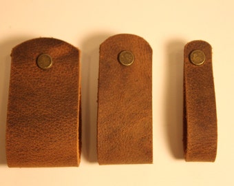 Handcrafted in USA: All leather thin loop by 3TwentyLeatherworks