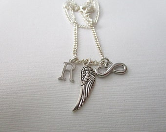 Angel wing infinity | Etsy