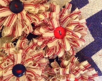 Shabby Chic Burlap Flower Set of 3 Shabby Chic Rustic