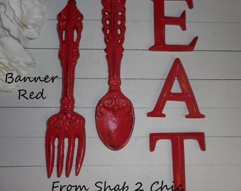 Red eat sign | Etsy