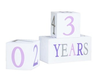 Unfinished baby age blocks photo blocks photo prop month