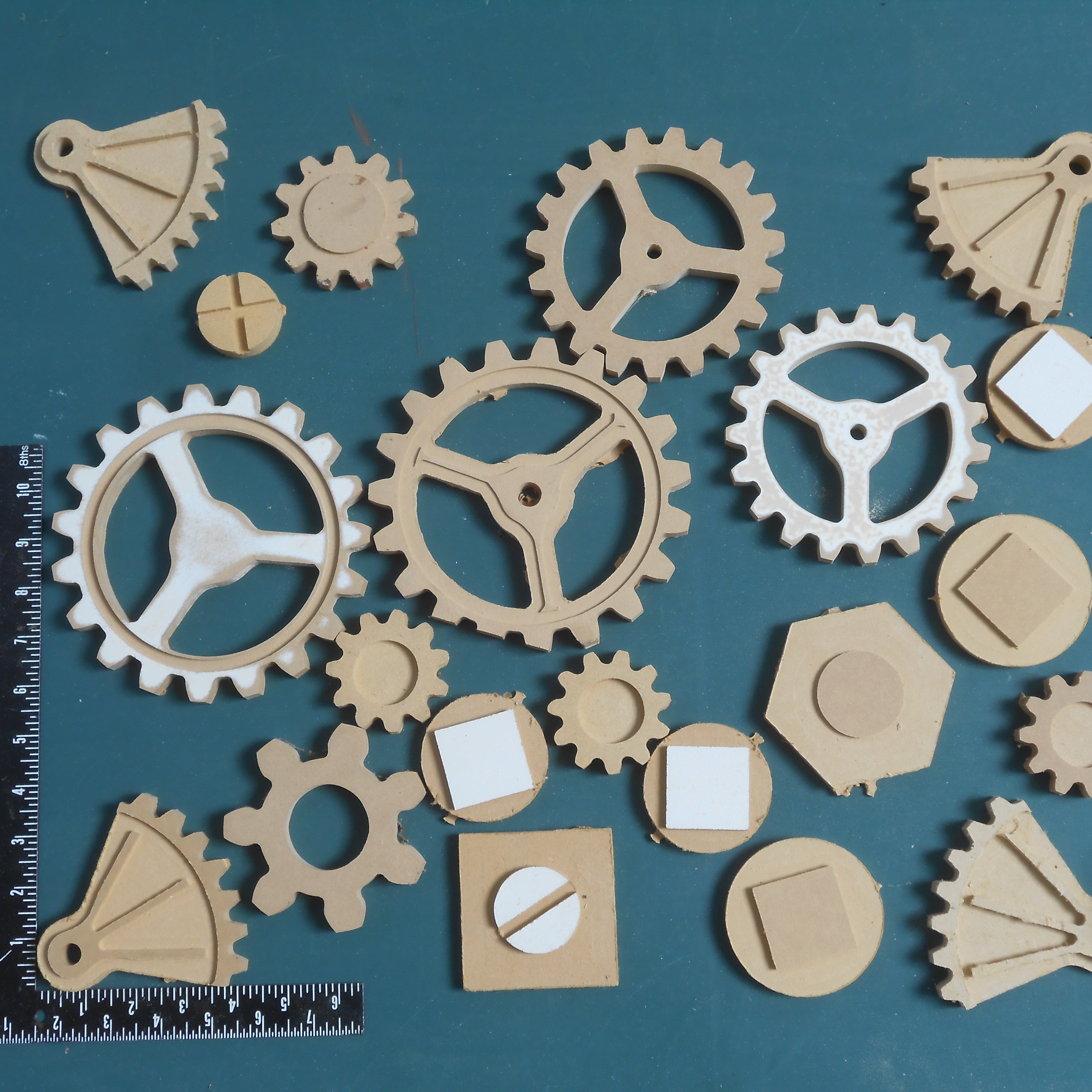 Large Wood Gear 6 Gear Set Wooden Cog Sprocket Steampunk