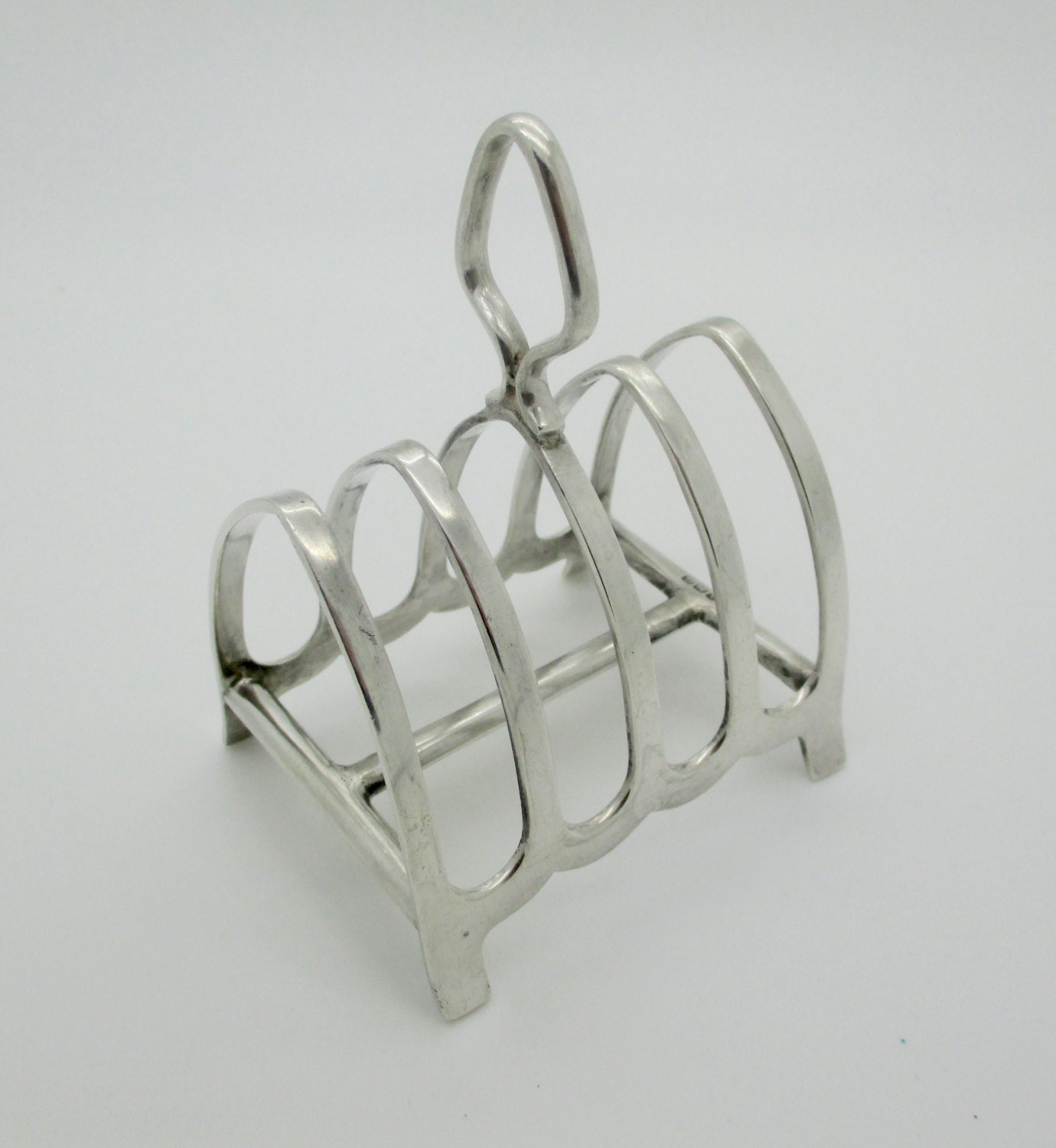 Antique STERLING TOAST RACK Rare Daniel Arter Sterling Silver 4 Slice ...
