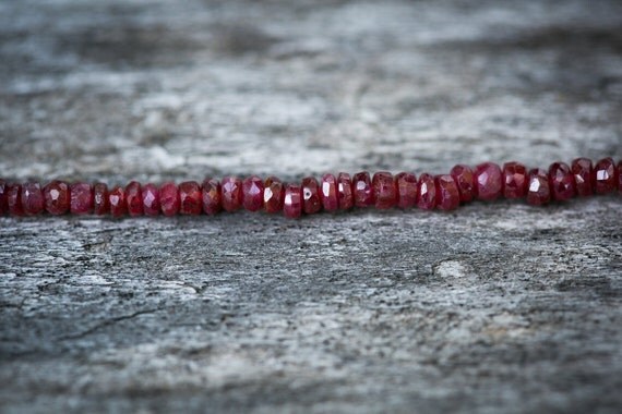Ruby necklace Natural Ruby micro facet Necklace Ruby