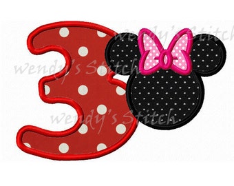 Princess birthday number 1 applique machine by WendysStitch