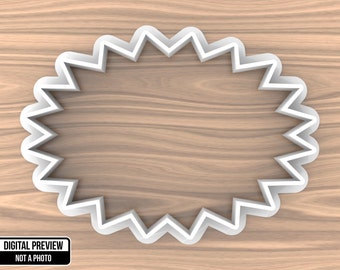 Vintage Plaque Frame Cookie Cutter Selectable by Vectorpattern