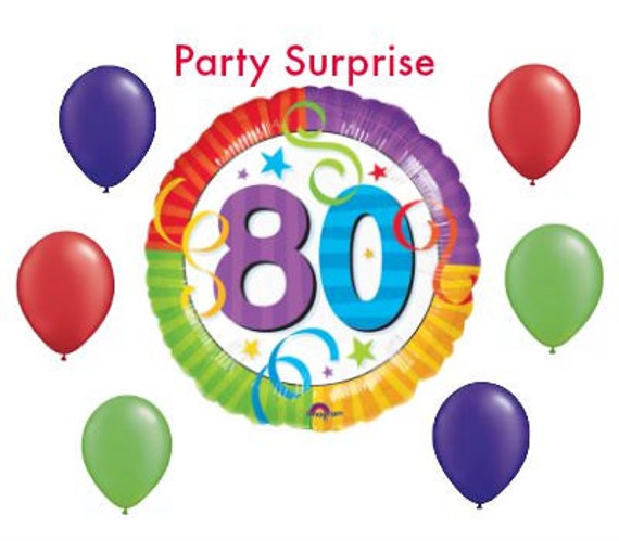 80th Birthday Balloons 80 Balloons 80 Birthday Party 80