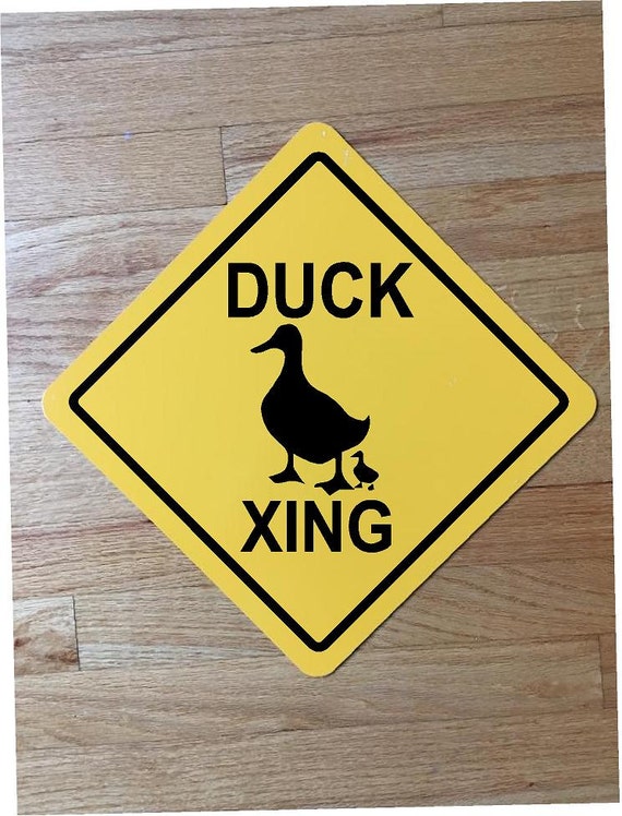 Duck Xing 12x12 Yellow Aluminum sign