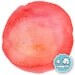 Red Watercolor Dots / Circles Clipart Set for Personal and