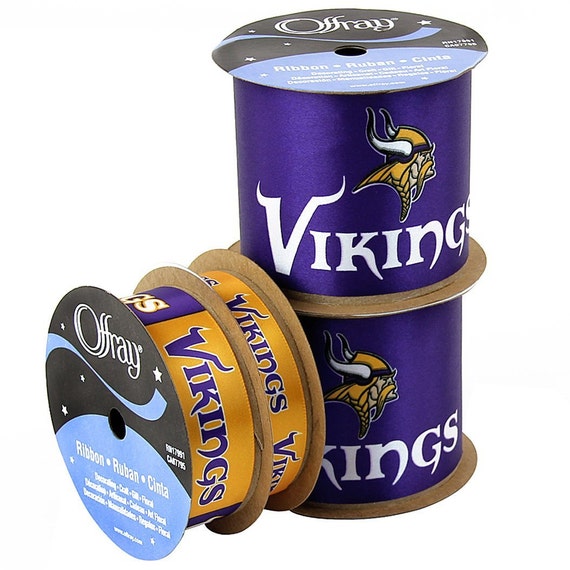 NFL Minnesota Vikings, 4-pack of Ribbon, Licensed NFL Offray Ribbon