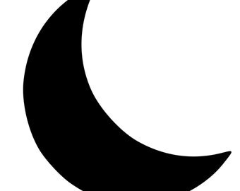 Crescent moon decal | Etsy