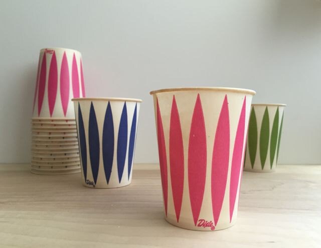 vintage party cups!!! set of 19 NOS dixie cups. – Haute Juice