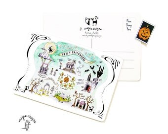 Halloween postcards | Etsy