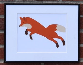 Leaping fox | Etsy