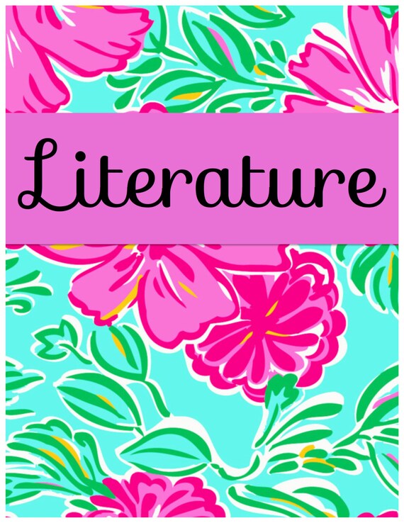 Lilly Pulitzer Inspired Binder Cover-Subject with Spine insert