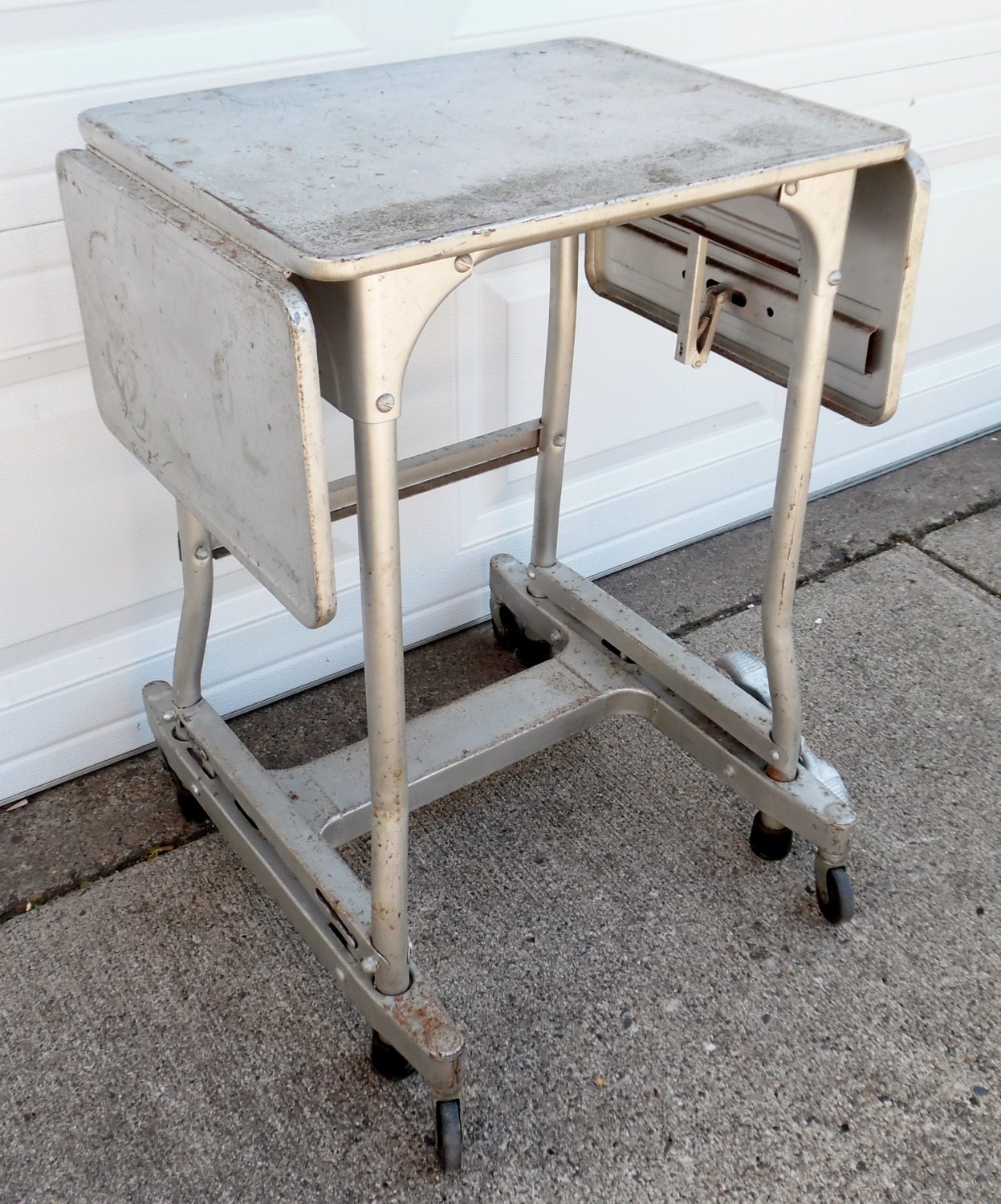 Vintage, Industrial, Portable, Typewriter Stand, End Table, Side Table ...